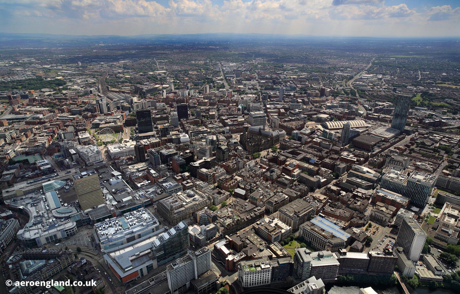 aeroengland | aerial photograph of Manchester England UK