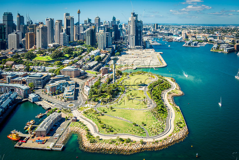 Sydney Aerial Photography - Barangaroo Headland Park