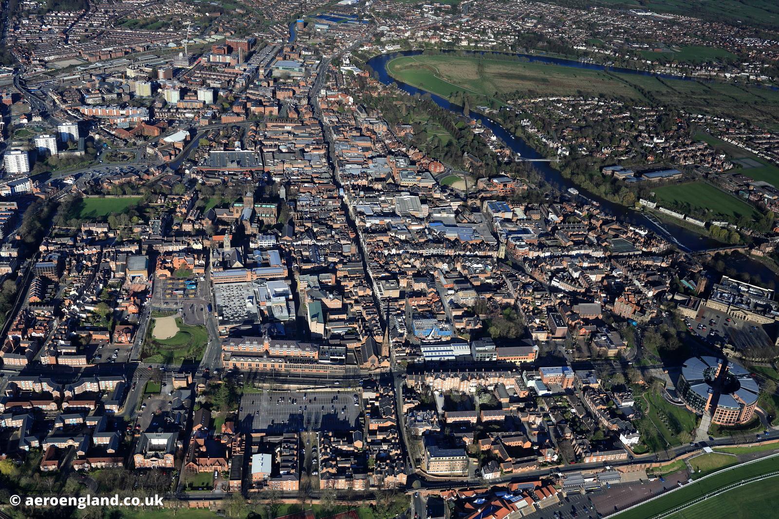 aeroengland | aerial photograph of Chester , Cheshire England UK