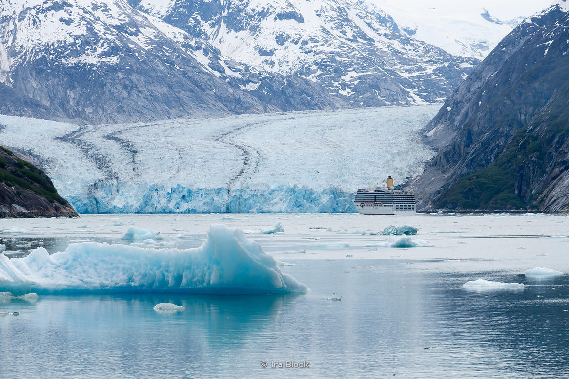 Ira Block Photography | The cruise ship Arcadia at Dawes Glacier in ...