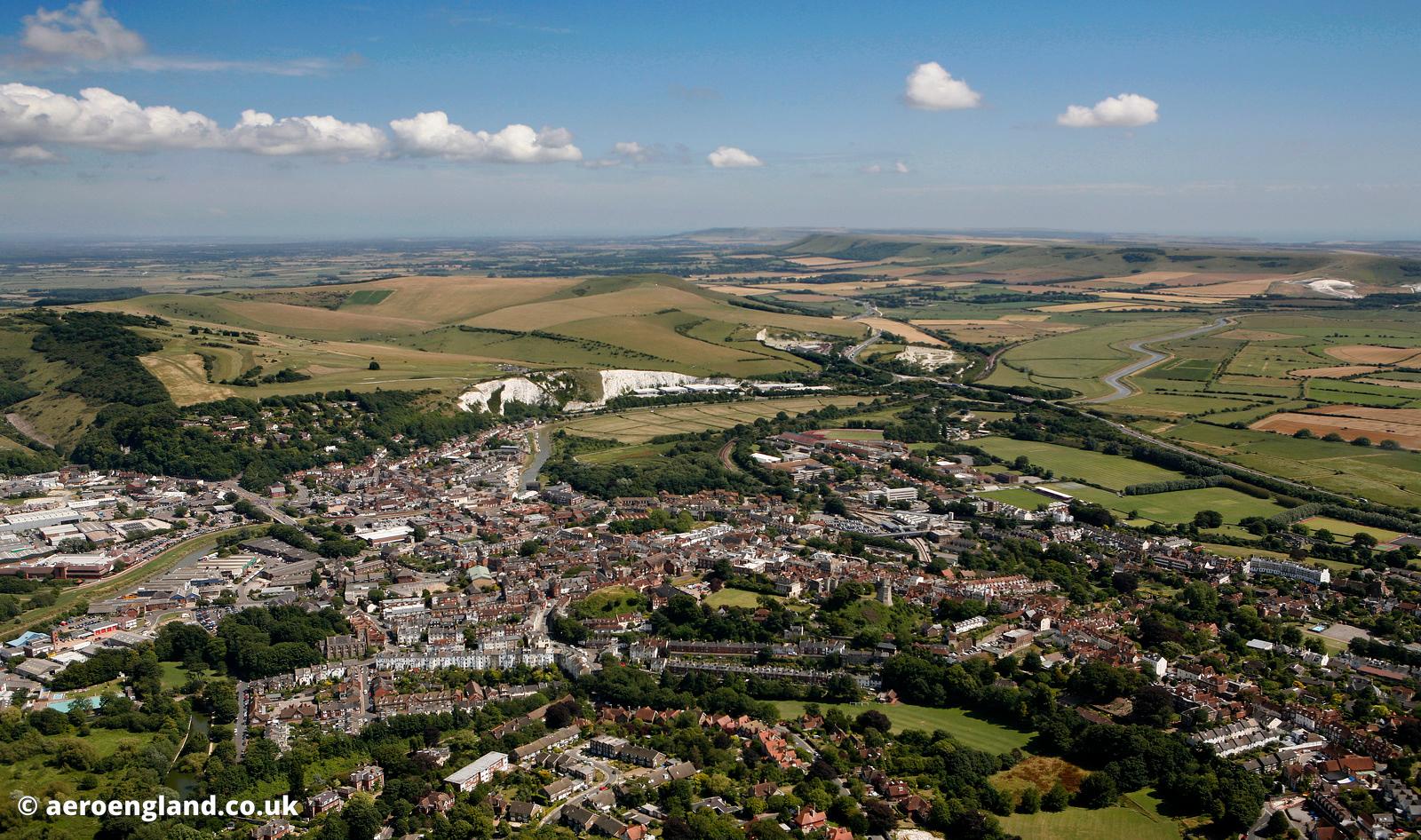 aeroengland | aerial photograph of Lewes East Sussex England UK