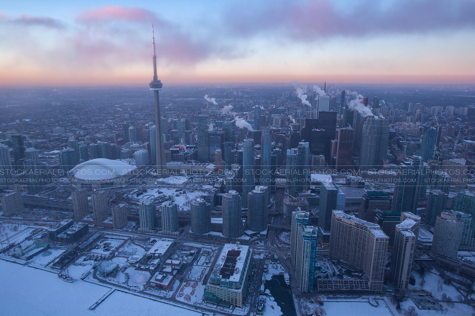Aerial Photo | Toronto Sunset in Winter