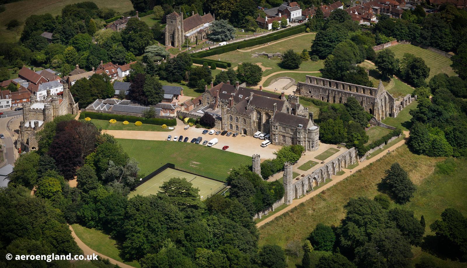 aeroengland | aerial photograph of Battle Abbey East Sussex England UK