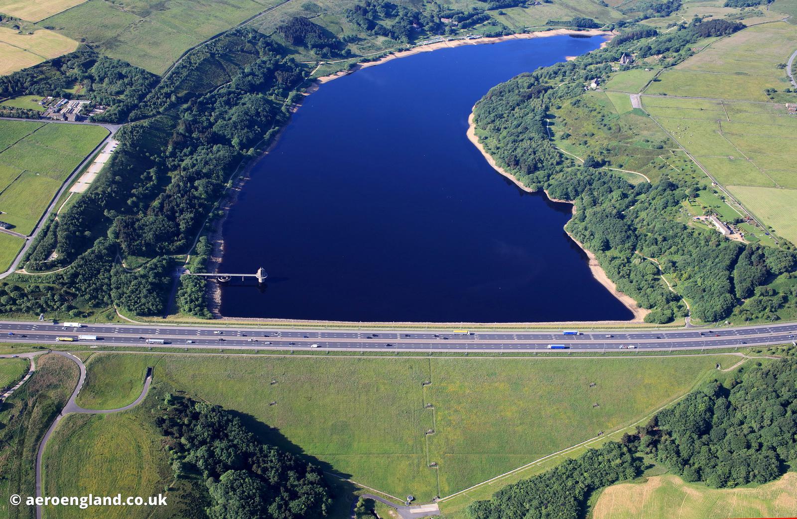aeroengland | Scammonden Reservoir from the air