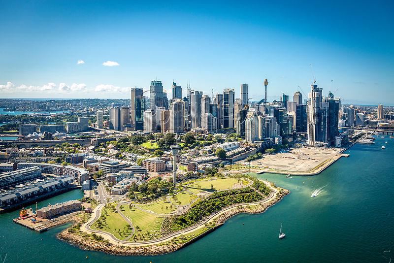 Sydney Aerial Photography - Barangaroo Headland Park