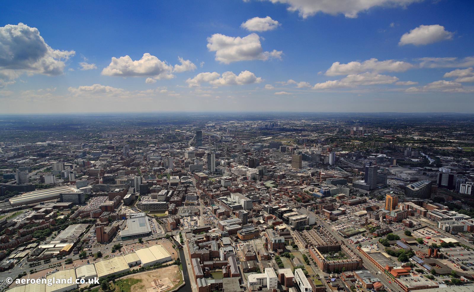 aeroengland | aerial photograph of Manchester England UK