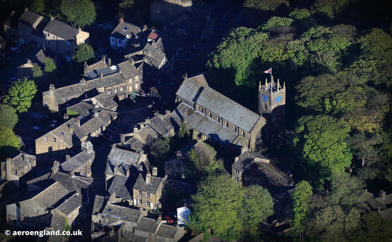 aeroengland | aerial photograph of Haworth West Yorkshire England UK