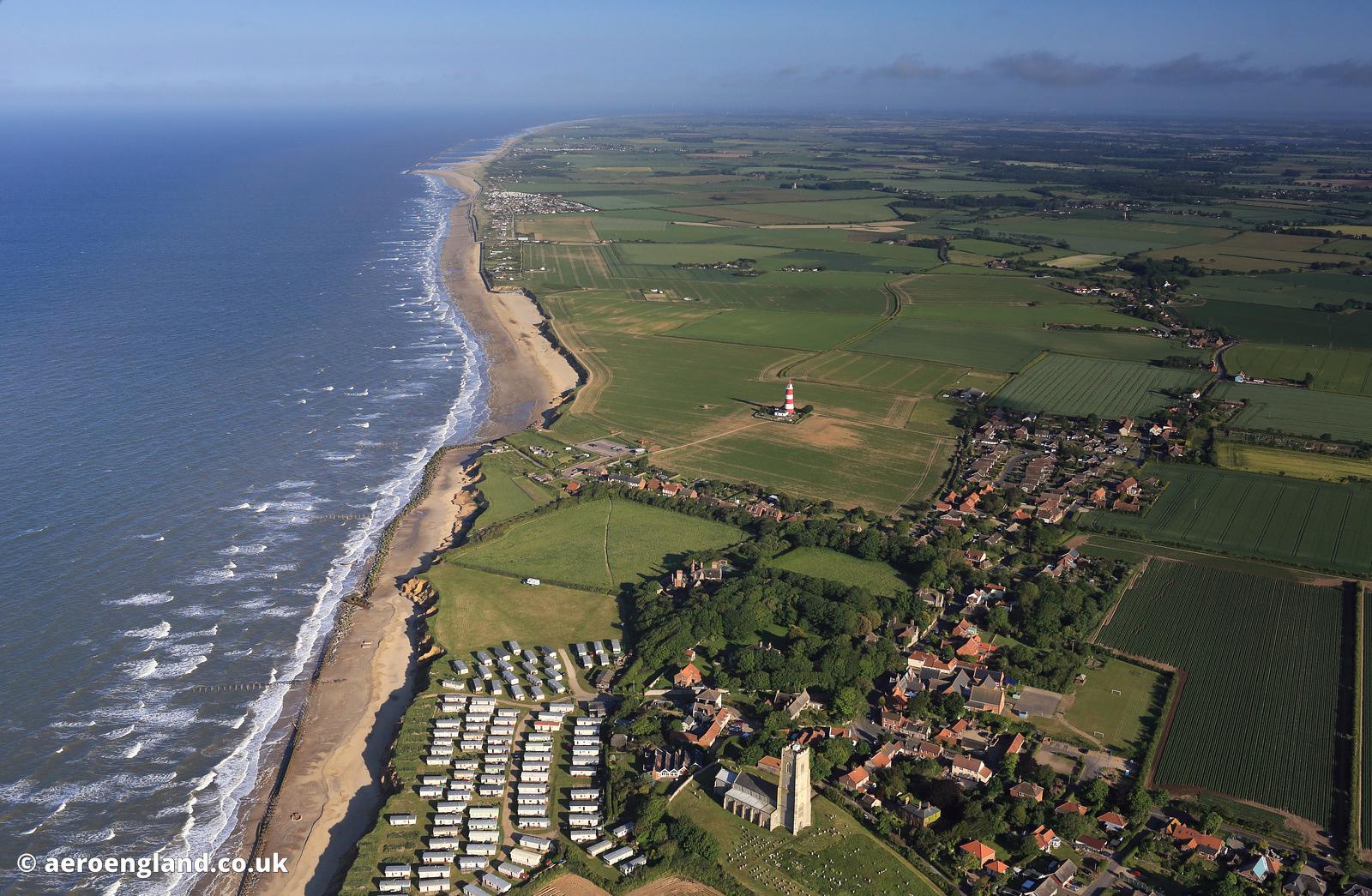aeroengland | aerial photograph of Happisburgh, Norfolk England UK