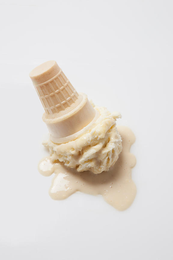 Ann Cutting Photography spilled vanilla ice cream cone