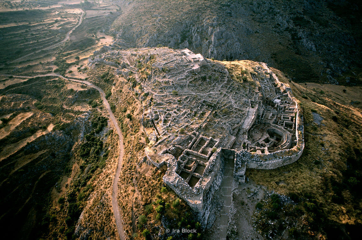 Ira Block Photography | Aerial of Mycenae Ruins, Mycenae Greece
