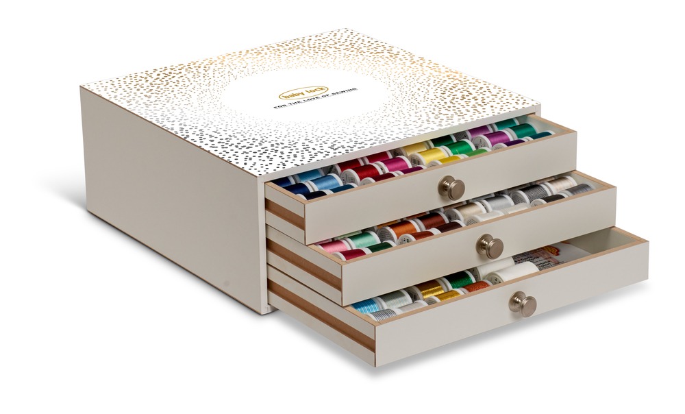 Exclusive Madeira Polyneon White Embroidery Thread Chest
