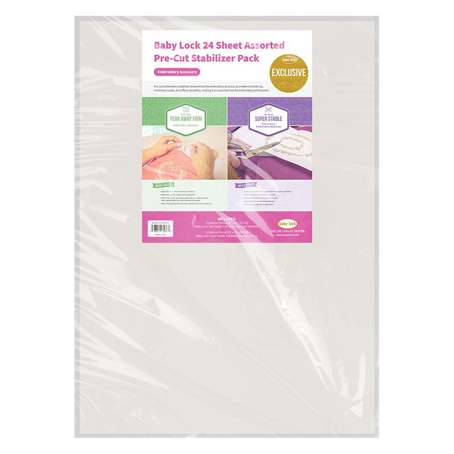 Baby Lock Assorted Pre Cut Stabilizer 12-BLC205 and 12-BLT103 20in x ...