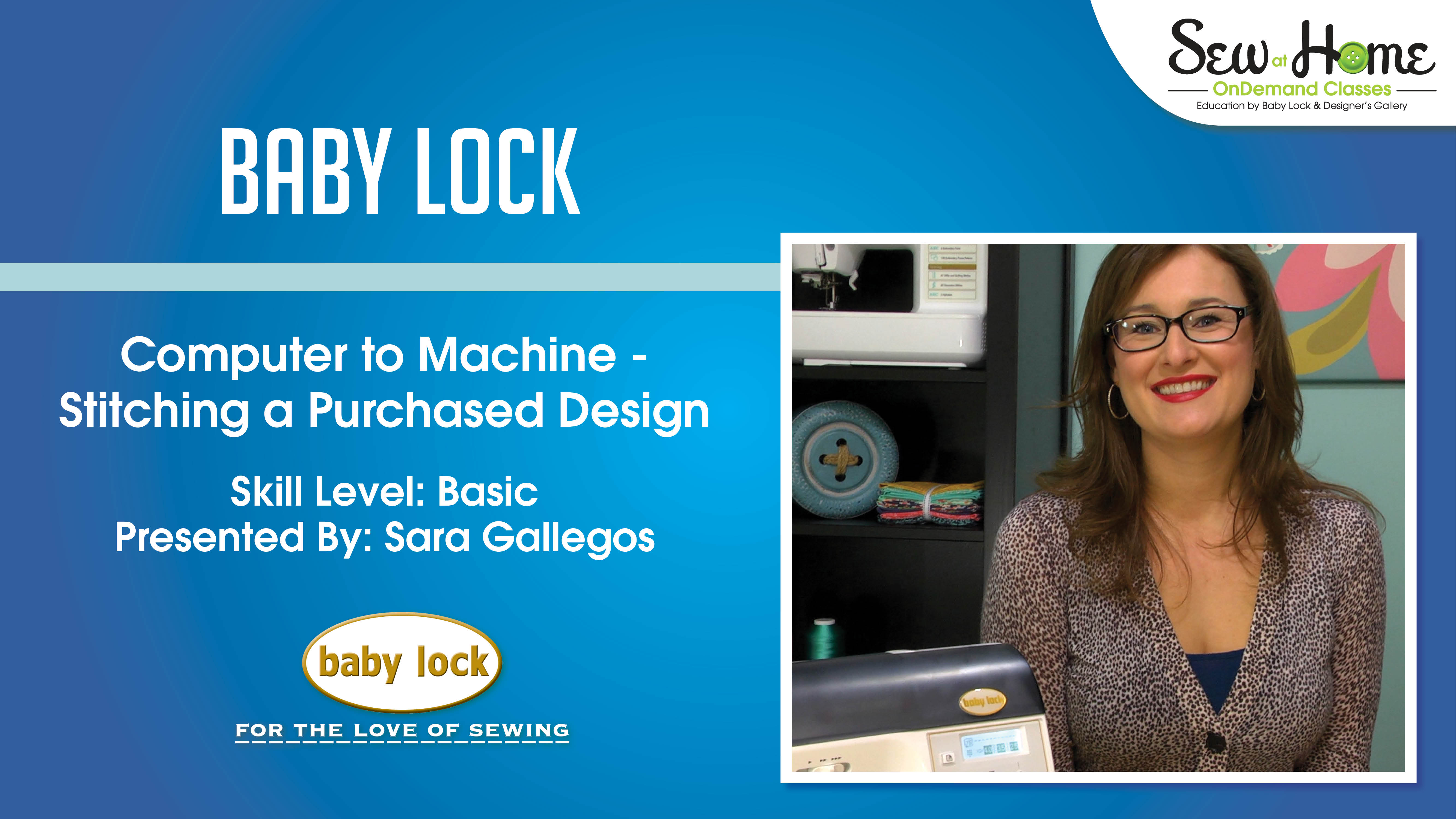 Computer to Machine - Stitching a Purchased Design