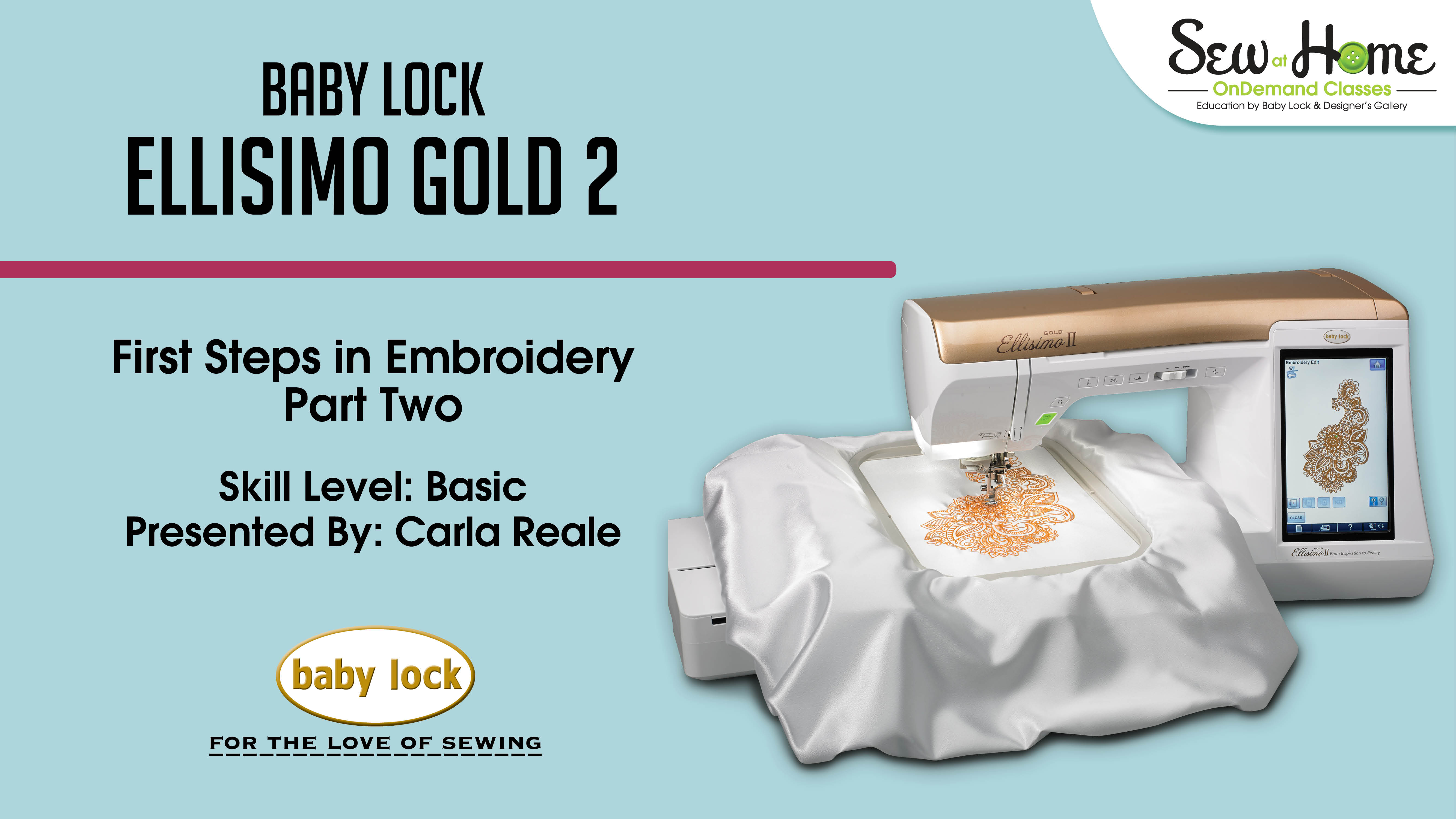 Ellisimo Gold 2 – First Steps in Embroidery Part 2