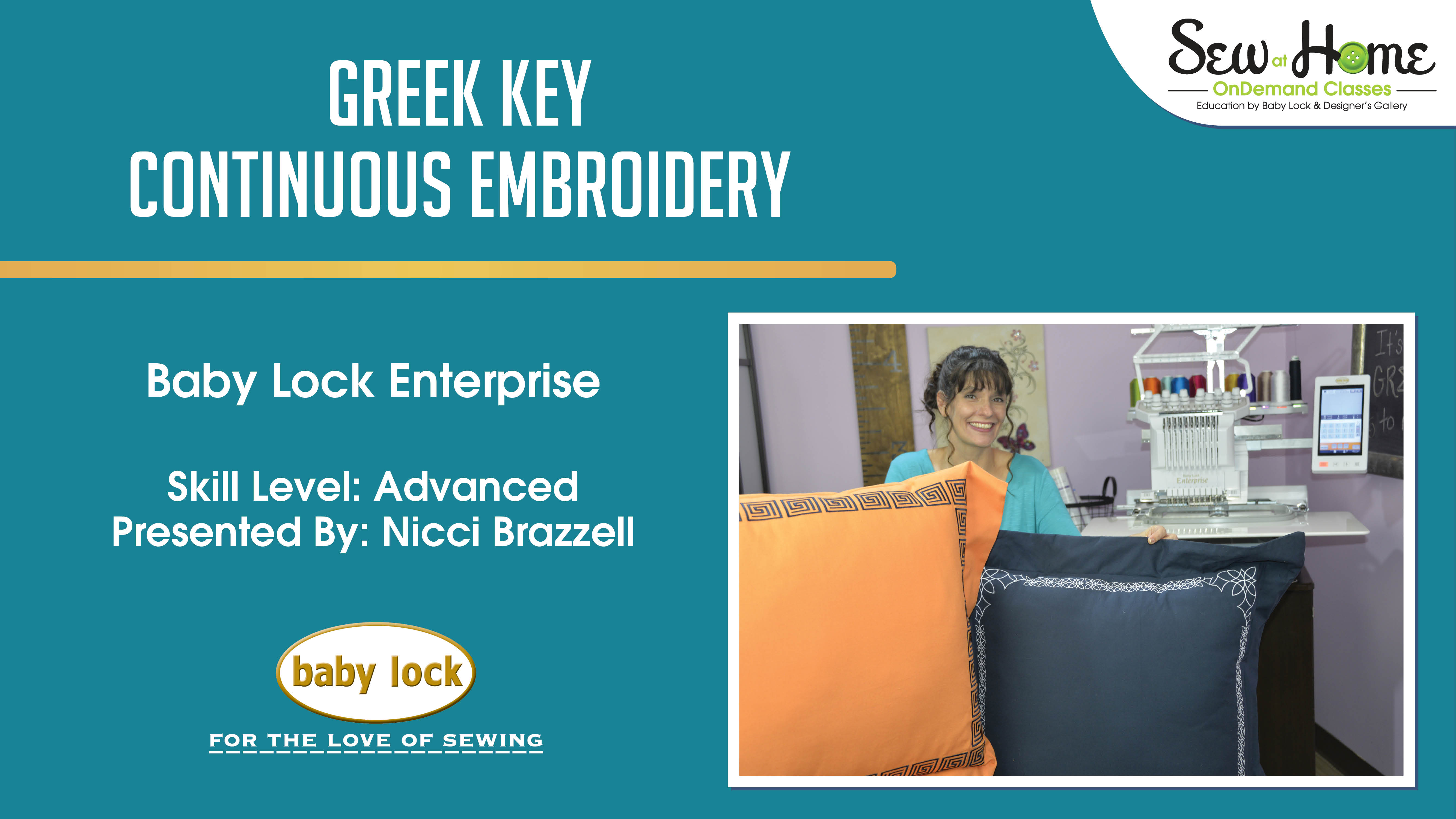 Project: Enterprise Greek Key Continuous Embroidery