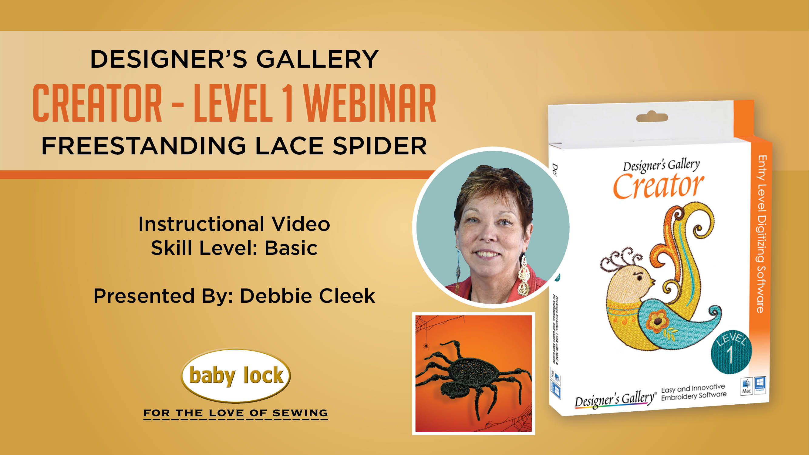 Creator Level 1 Webinar - Freestanding Lace Spider