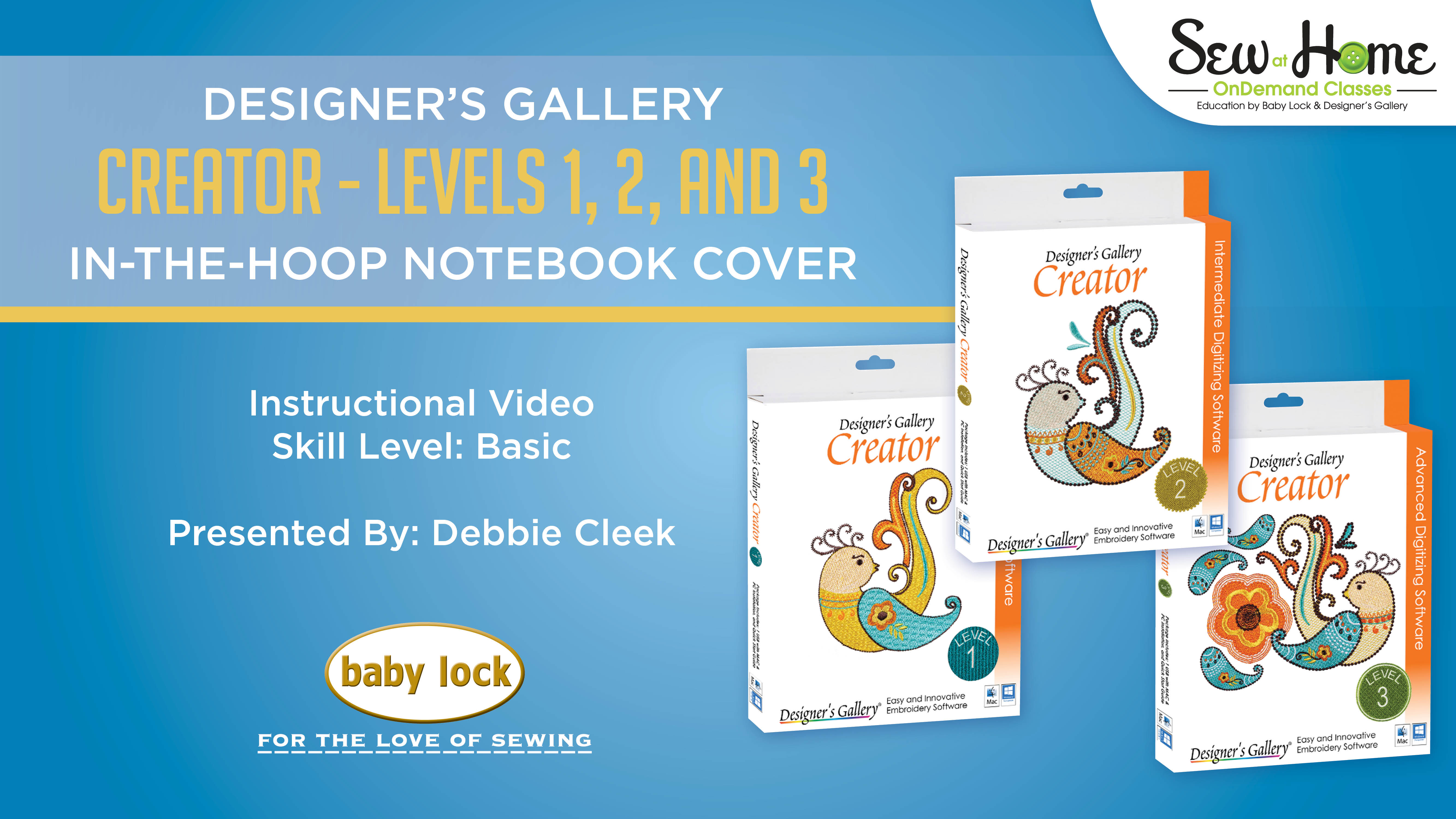 Creator Levels 1, 2, and 3 - In-the-Hoop Notebook Cover