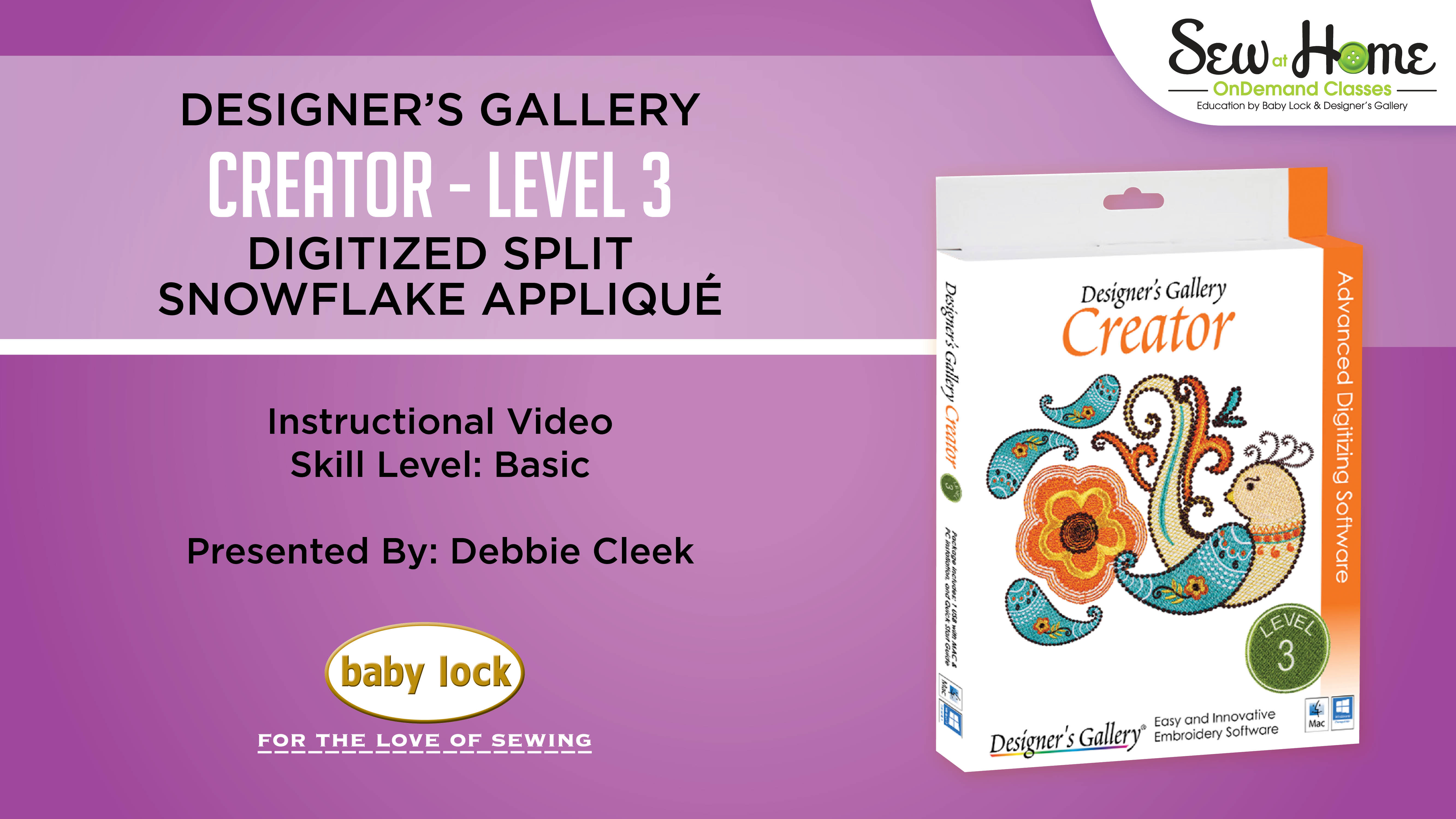 Creator Level 3 - Digitized Split Snowflake Appliqué