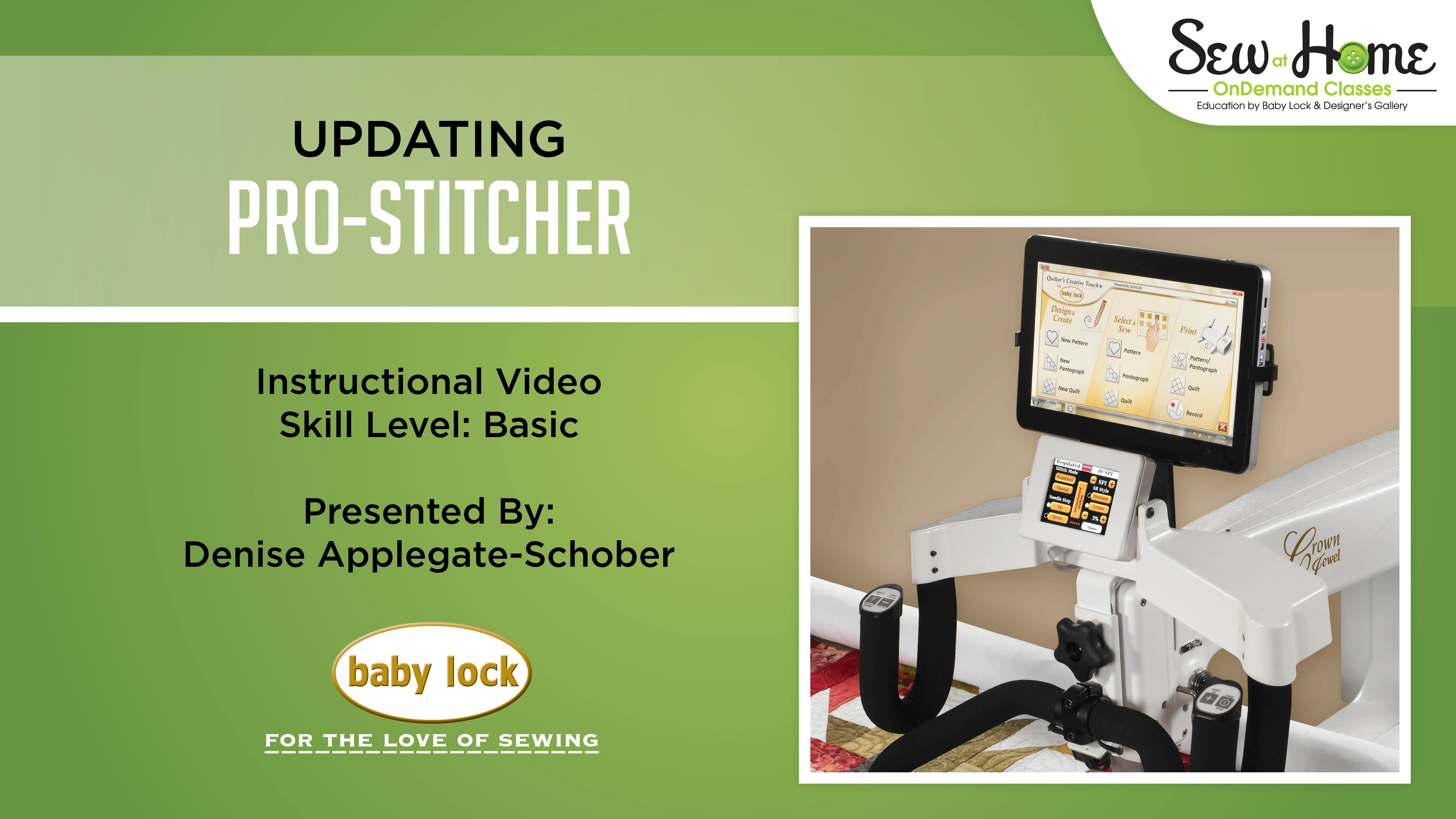 Updating Pro-Stitcher