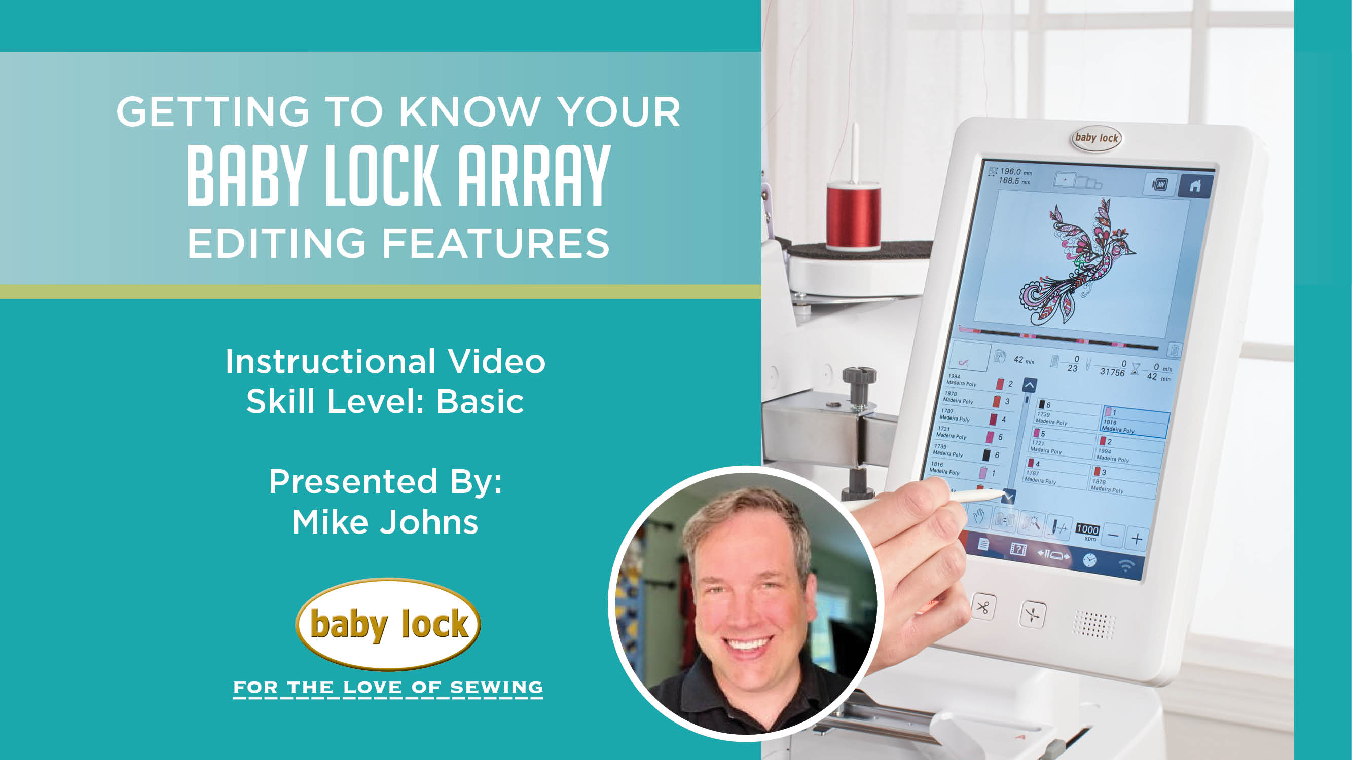 Getting to Know Your Baby Lock Array - Editing Features