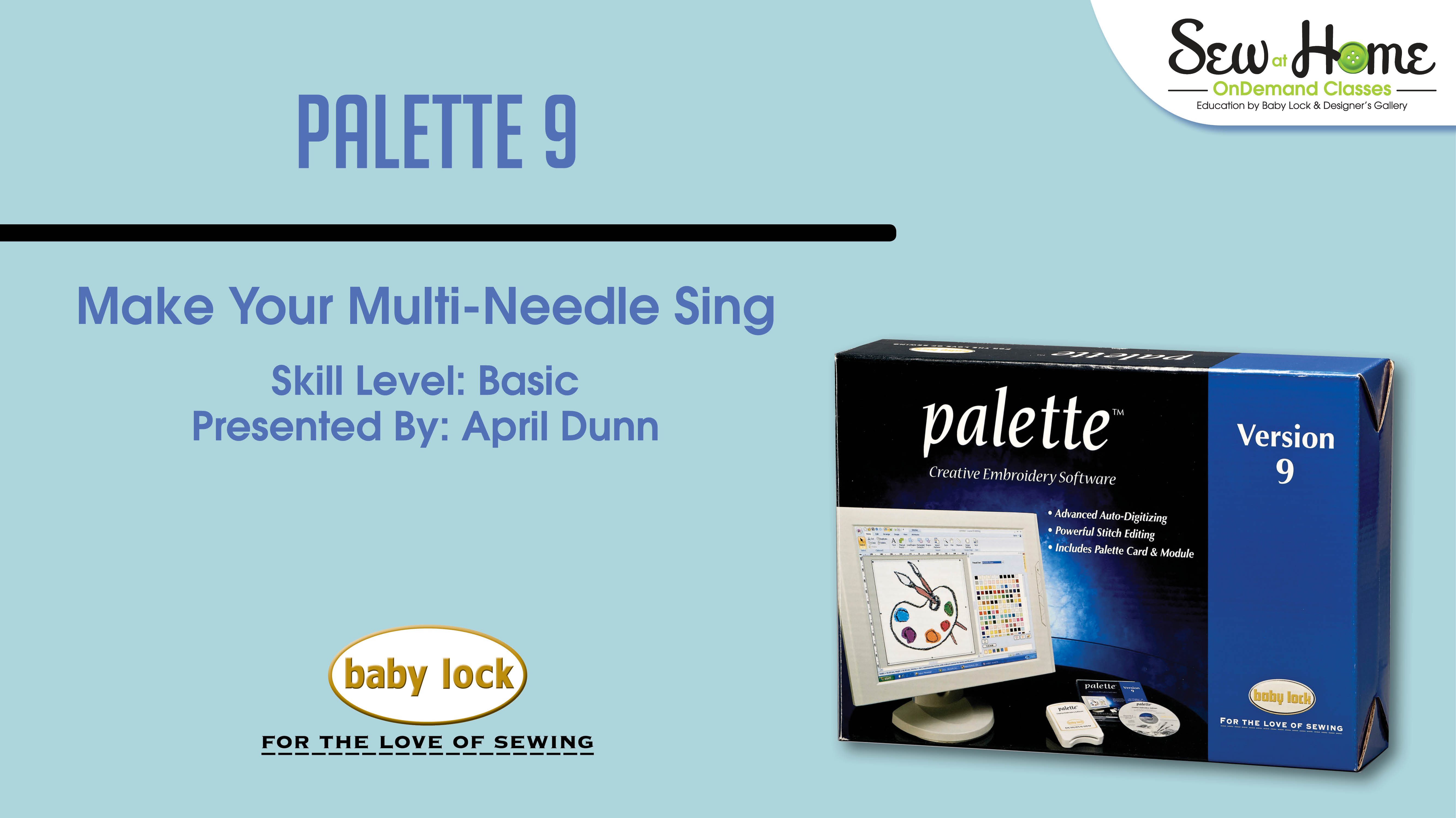 Palette 9 - Making your Multi-Needle Sing