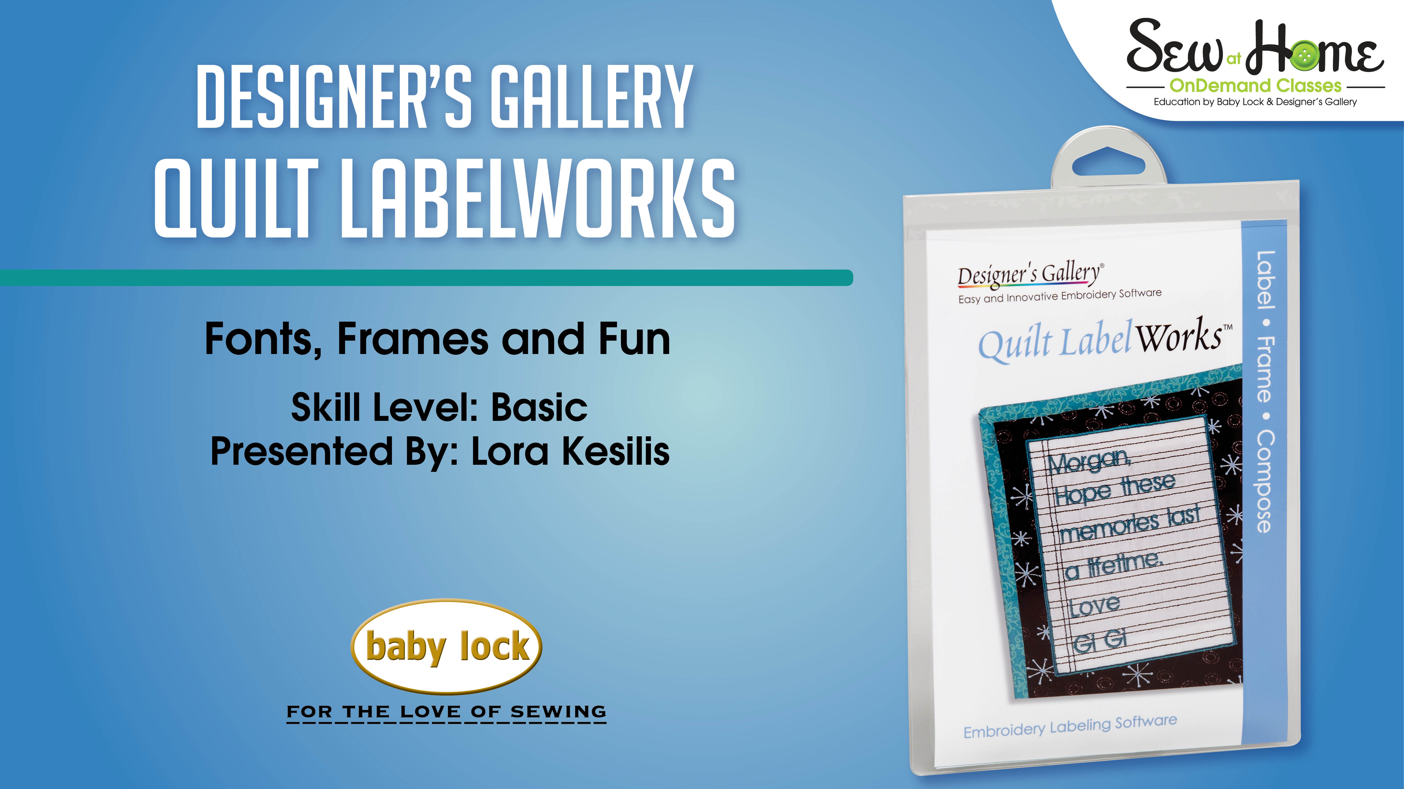 Quilt LabelWorks Fonts, Frames & Fun