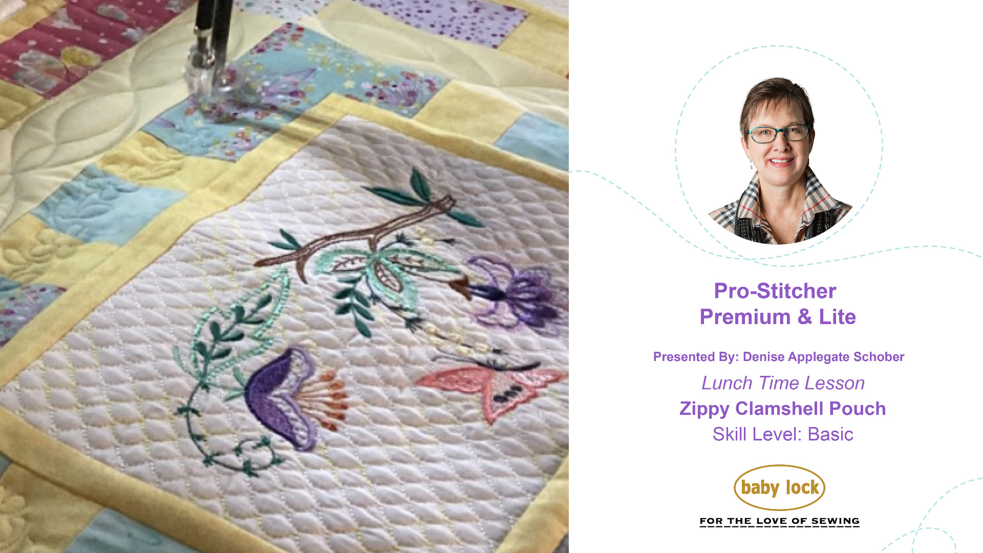 Pro-Stitcher Premium and Lite Zippy Clamshell Pouch Lunch Time Lesson