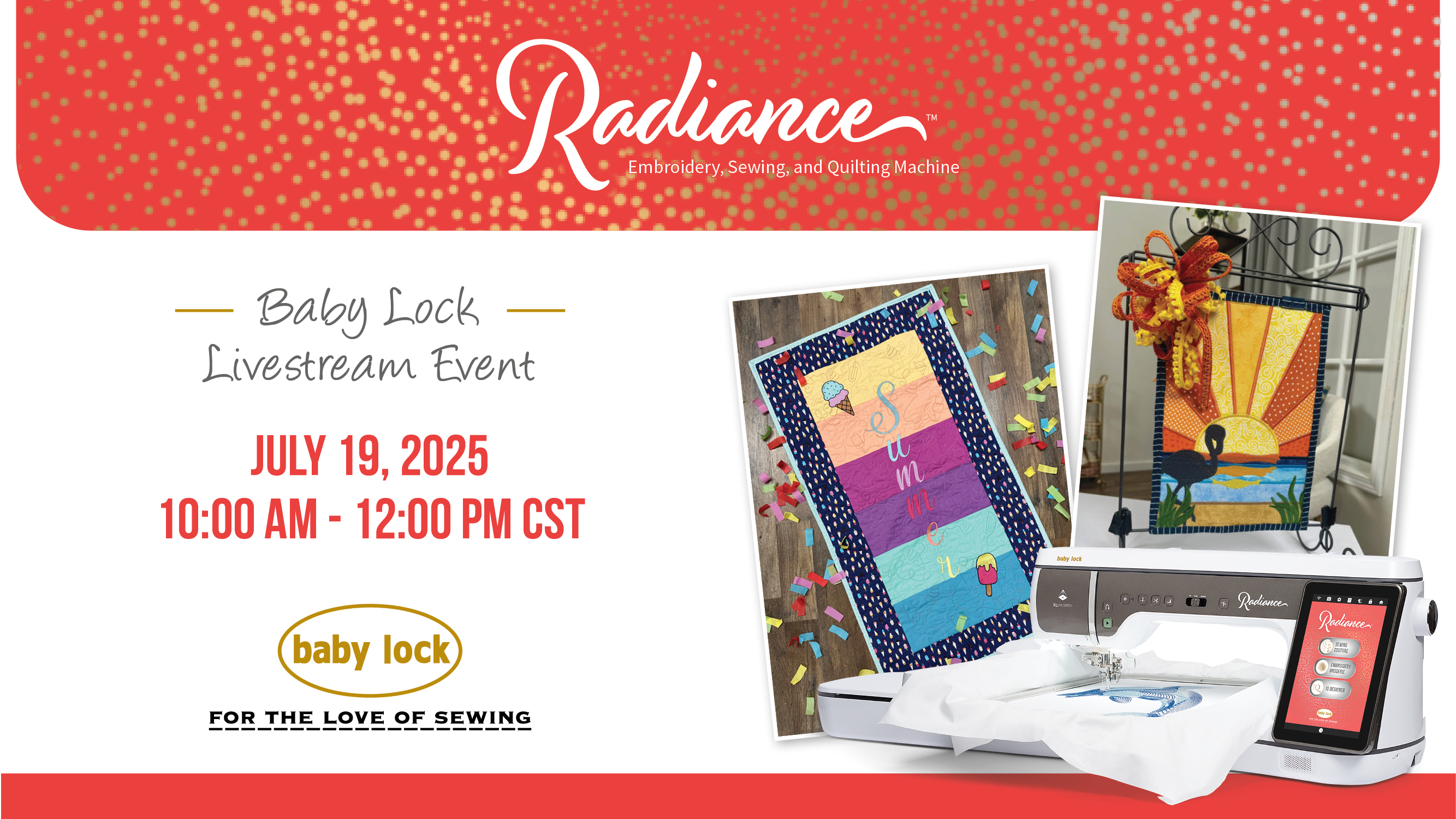 Baby Lock Radiance Relaunched Livestream