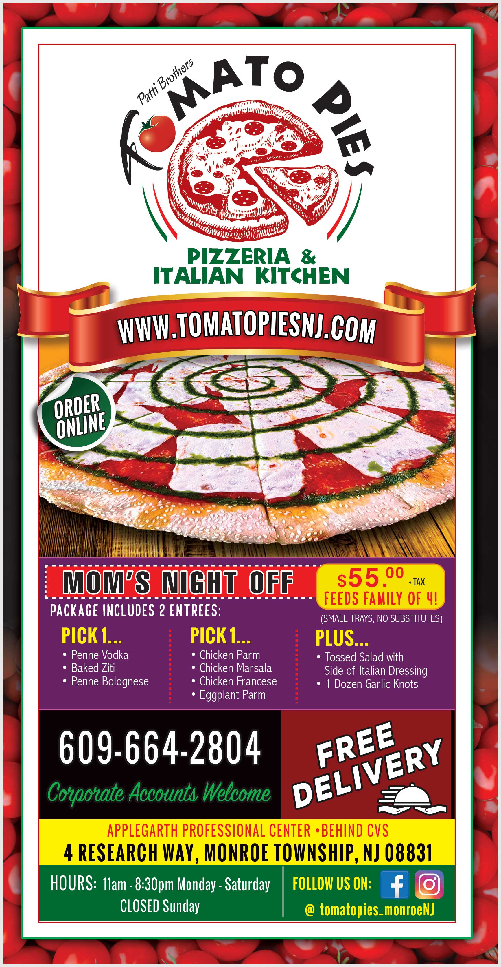 Menu - Tomato Pies Italian Kitchen