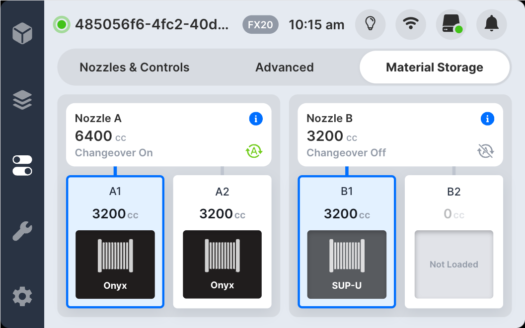 Automatic Material Changeover (FX20)