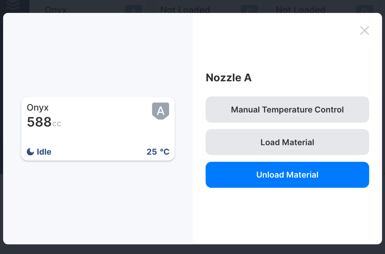 Unloading Plastic Filament (FX20)