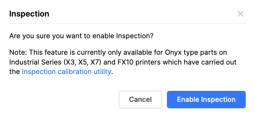 Print Inspection Parts