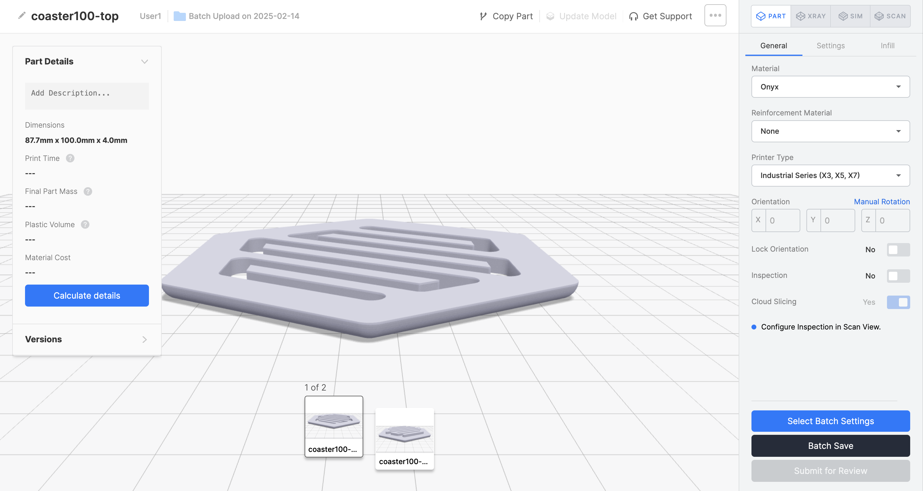 Batch Part Processing