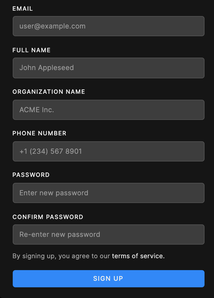 Create an Eiger Organization (Metal X)