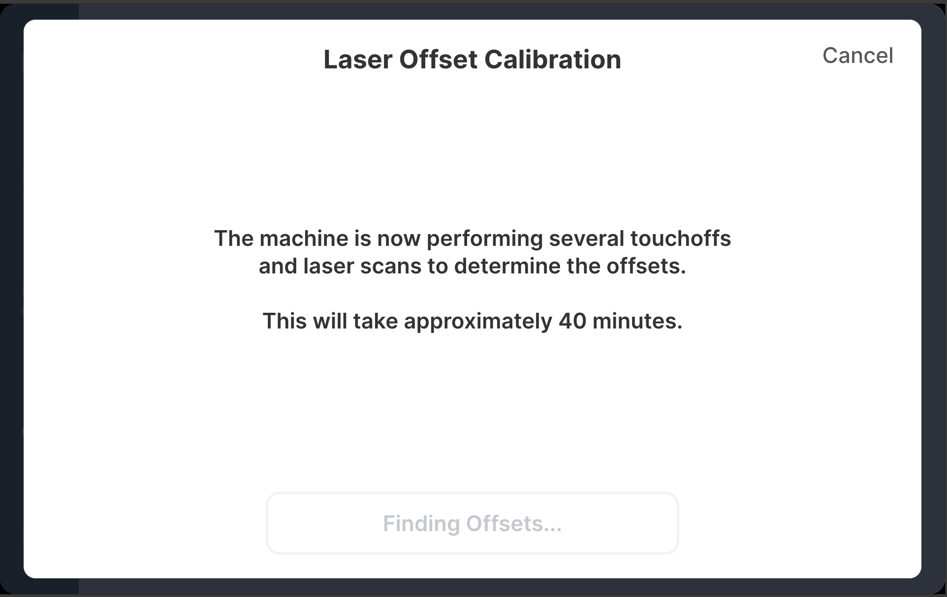 Laser Offset Calibration (FX10)
