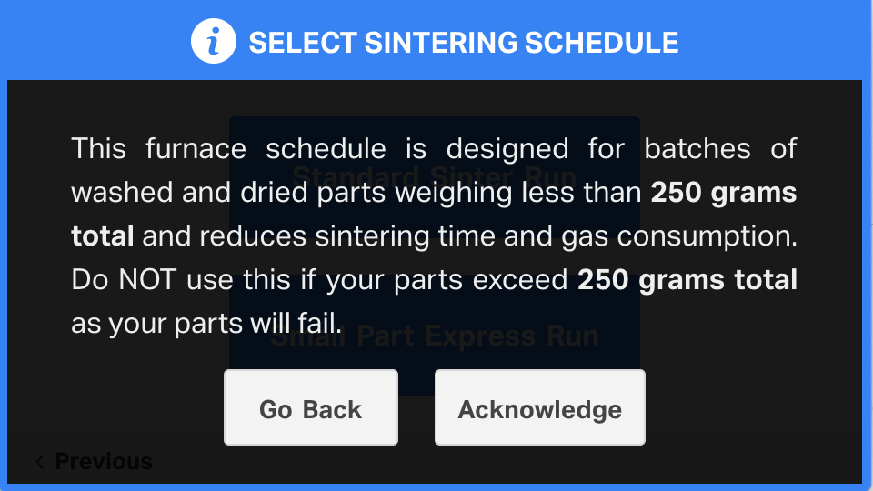 Small Part Express Run