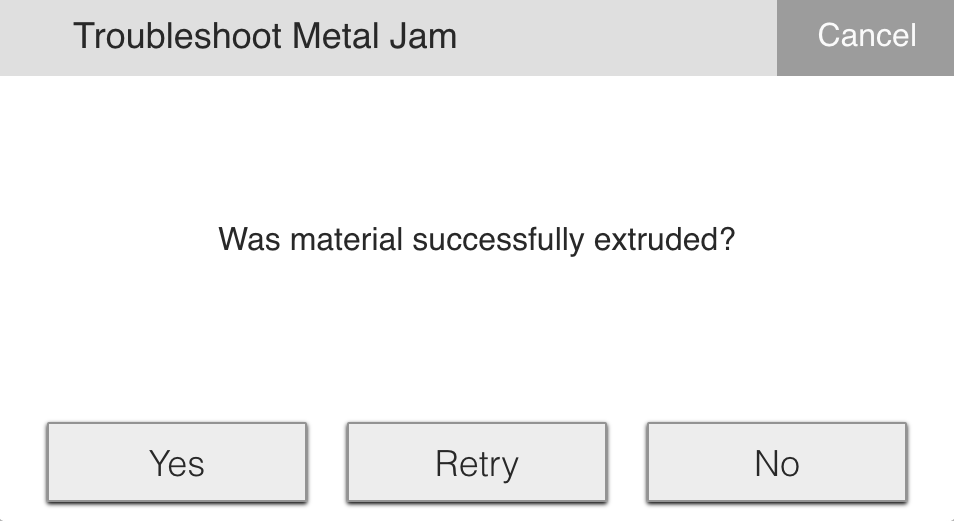 Clearing a Metal Material Jam