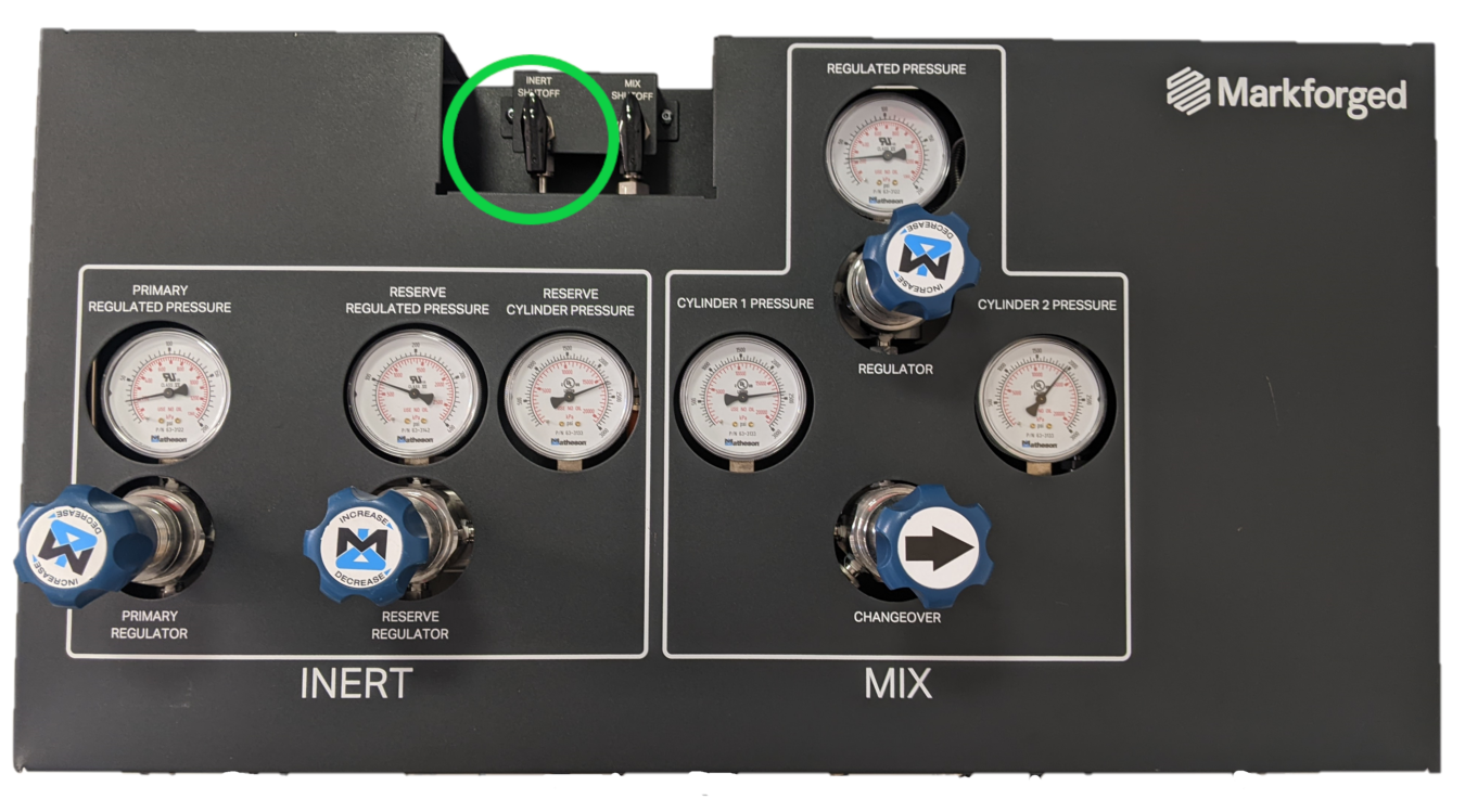 Setting Inert Reserve Regulator Pressure