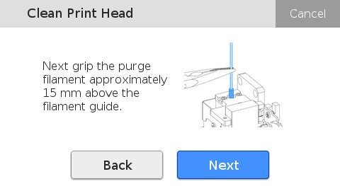 Smooth TPU Print Head Cleaning