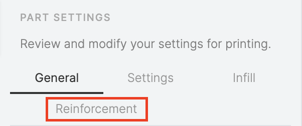 Working with Part Settings
