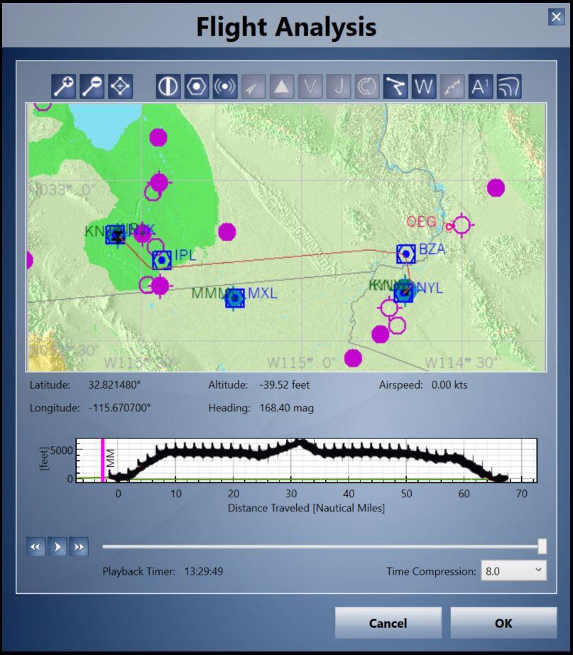 KNYL @BZA @IPL KNJK: VFR w/ flight following