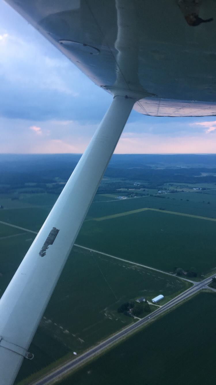 KMSN WS62 91C KMSN: Fun evening flight with Rosie, cut short by wx