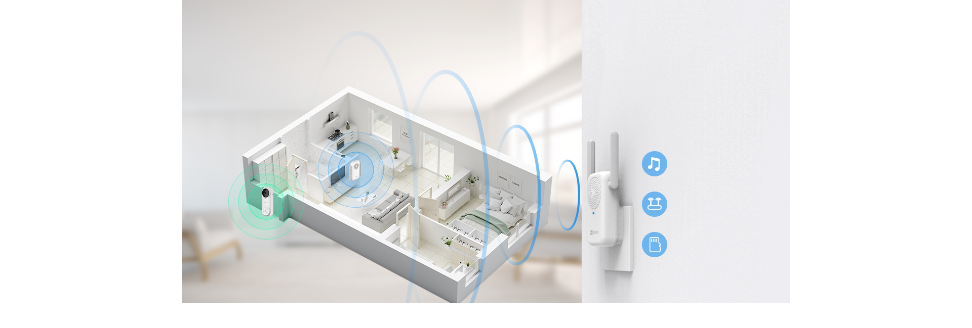 EZVIZ DB2 Pro - Battery-powered Video Doorbell Kit