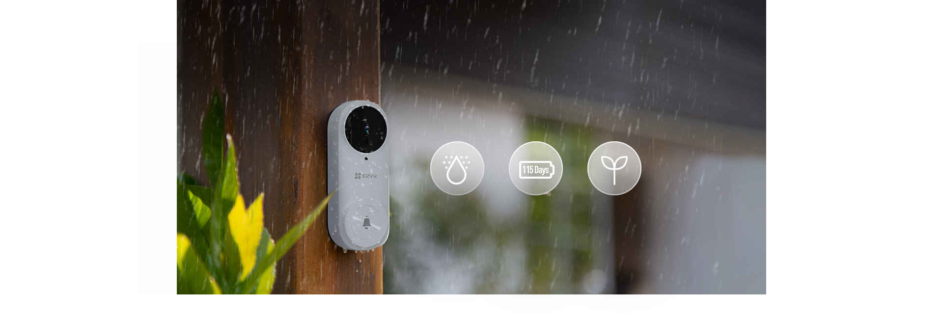 EZVIZ DB2 Pro - Battery-powered Video Doorbell Kit