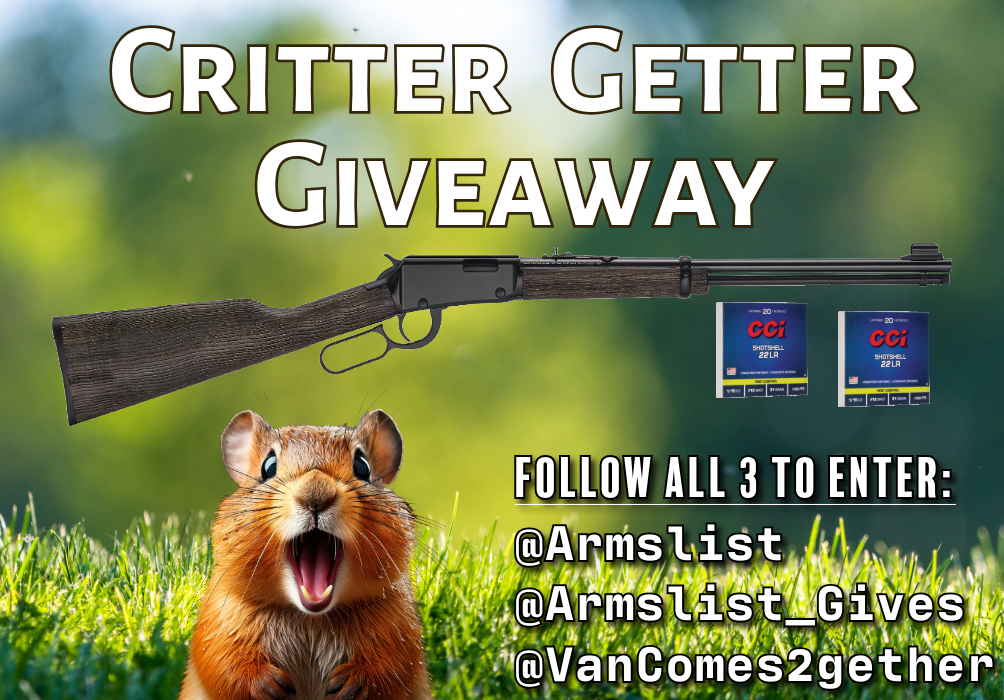 ARMSLIST - Armslist Critter Getter Giveaway on X!