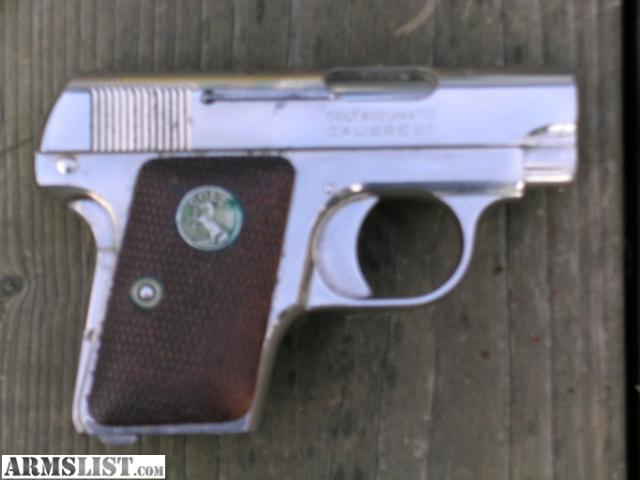 ARMSLIST - For Sale: Rare Nickel Plated .25 Caliber COLT Automatic Pistol
