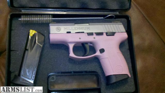 ARMSLIST - For Sale: Taurus millennium pro 9mm (pink & stainless)