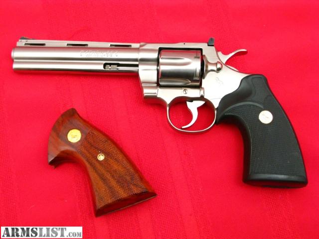 ARMSLIST - For Sale: COLT PYTHON .357 MAGNUM 6-Inch, Satin Nickel Finish