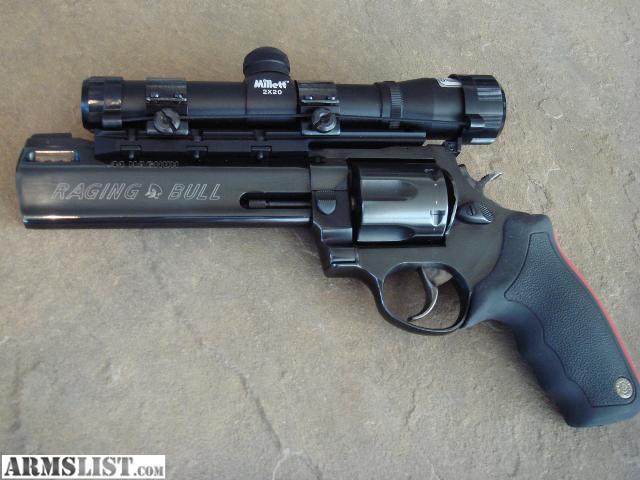 ARMSLIST - For Sale: Taurus Raging Bull 444.44 MAG w/Millett scope/150 ...