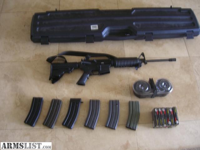 ARMSLIST - For Sale: AR15 assault rifle with ammo, clips, case, and ...